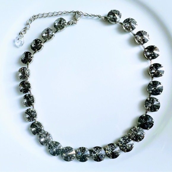 Sabika | Jewelry | Sabika Style Crystal Tennis Necklace Featuring Black ...